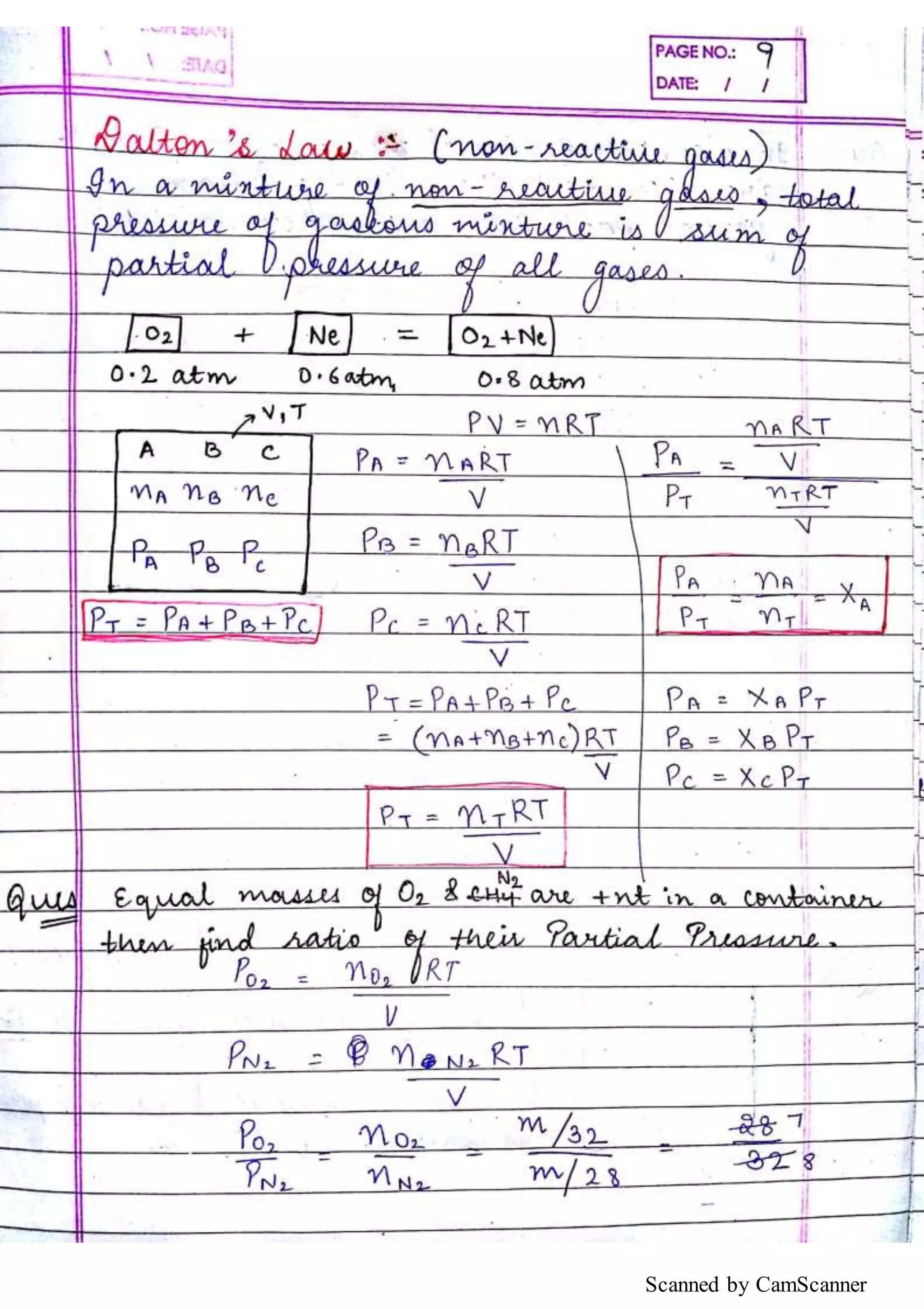 Gaseous state | DOCX | Physics | Science