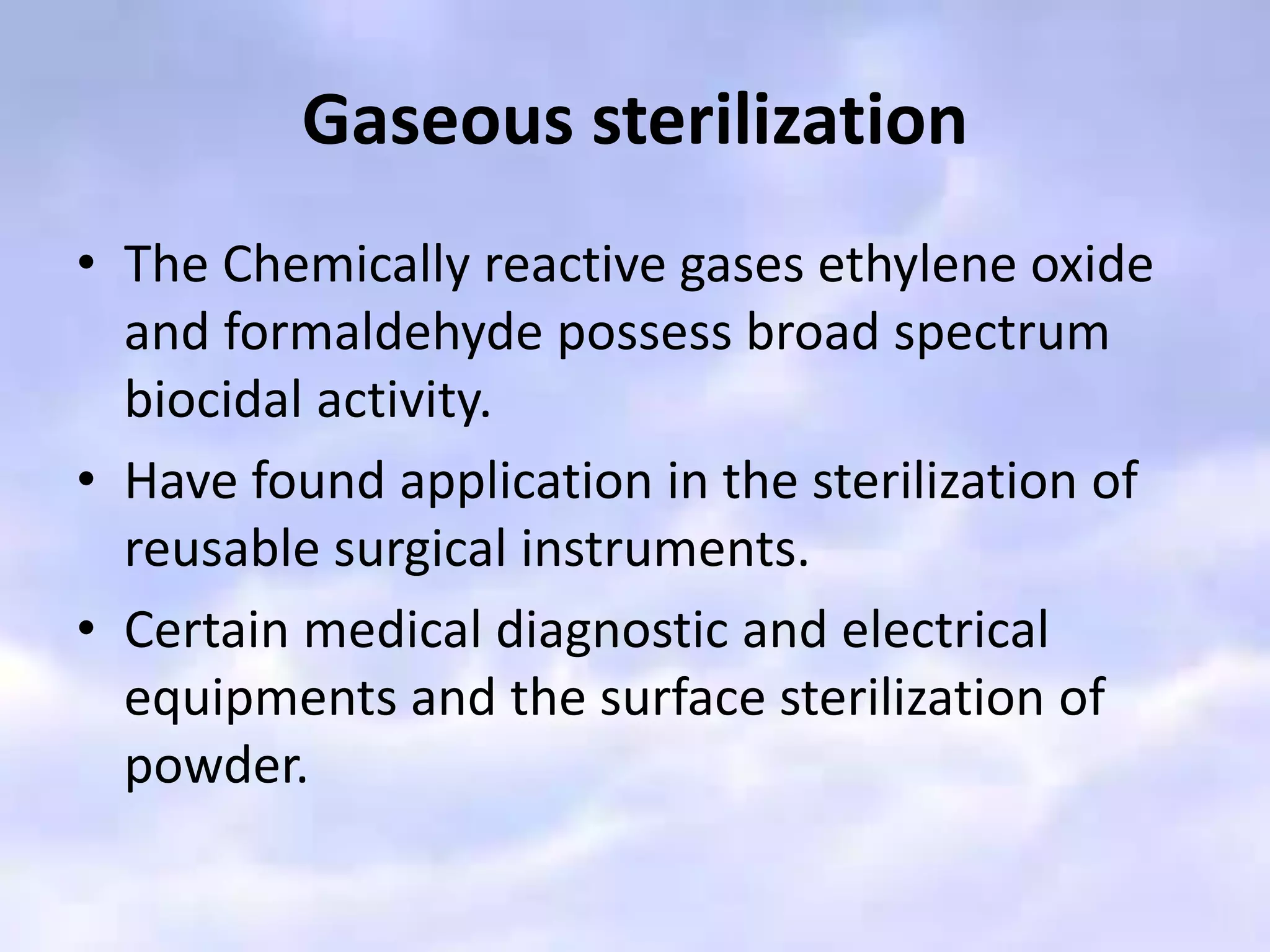 Gaseous sterilization | PPTX