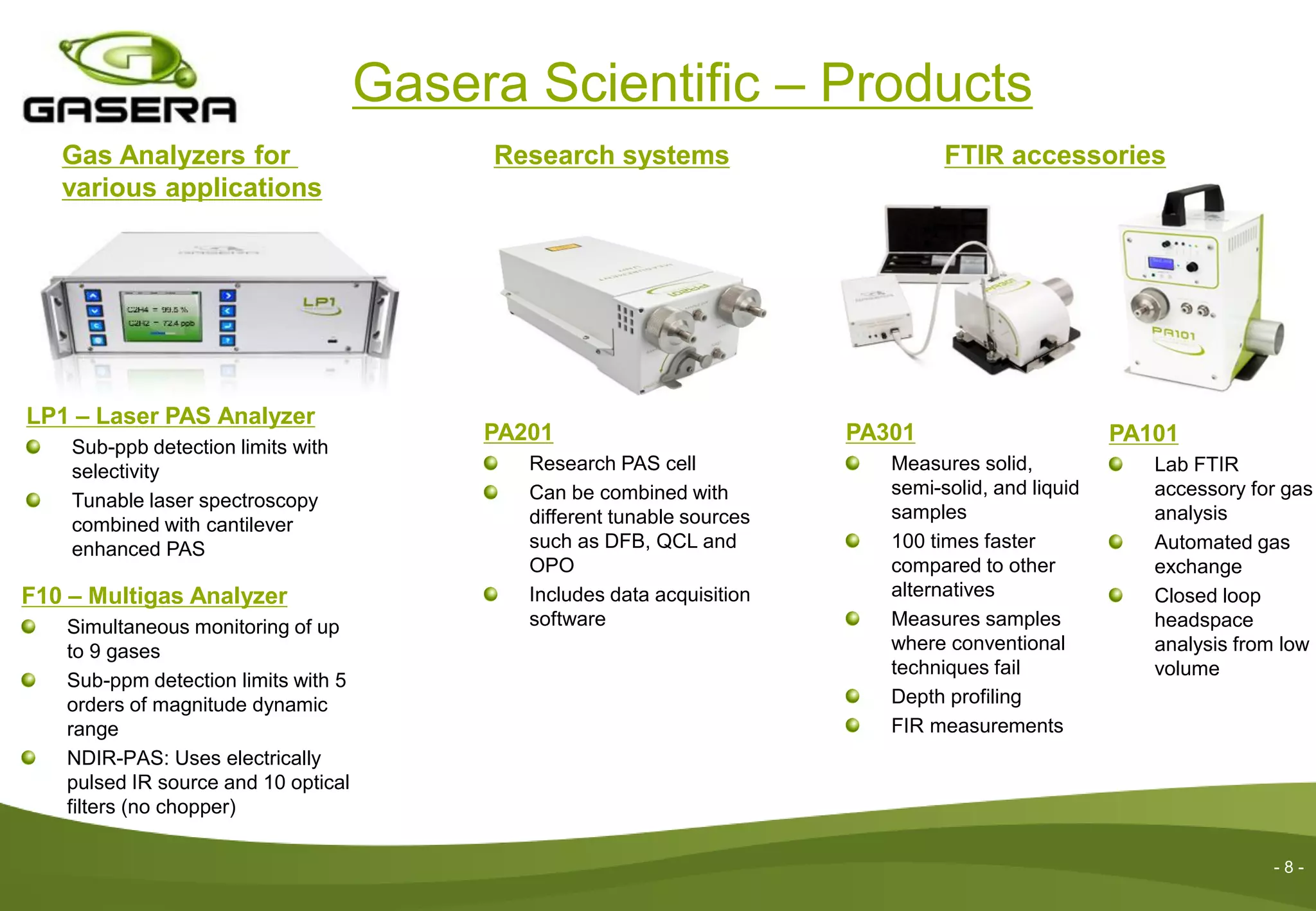 Gasera's gas sensor for the Internet of Things (IoT) | PDF