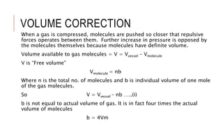 Vander Waals Equation | PPTX