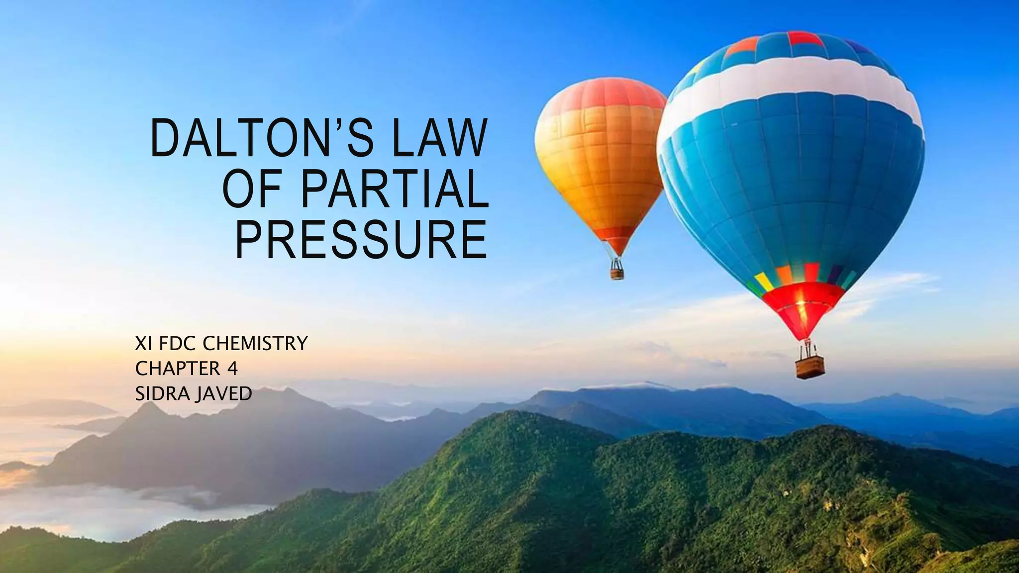 Dalton's Law of Partial Pressure | PPTX