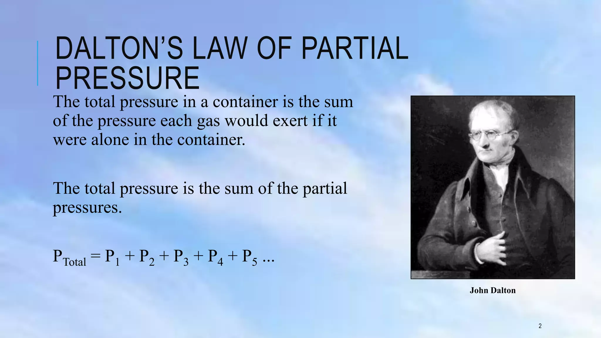 Dalton's Law of Partial Pressure | PPTX