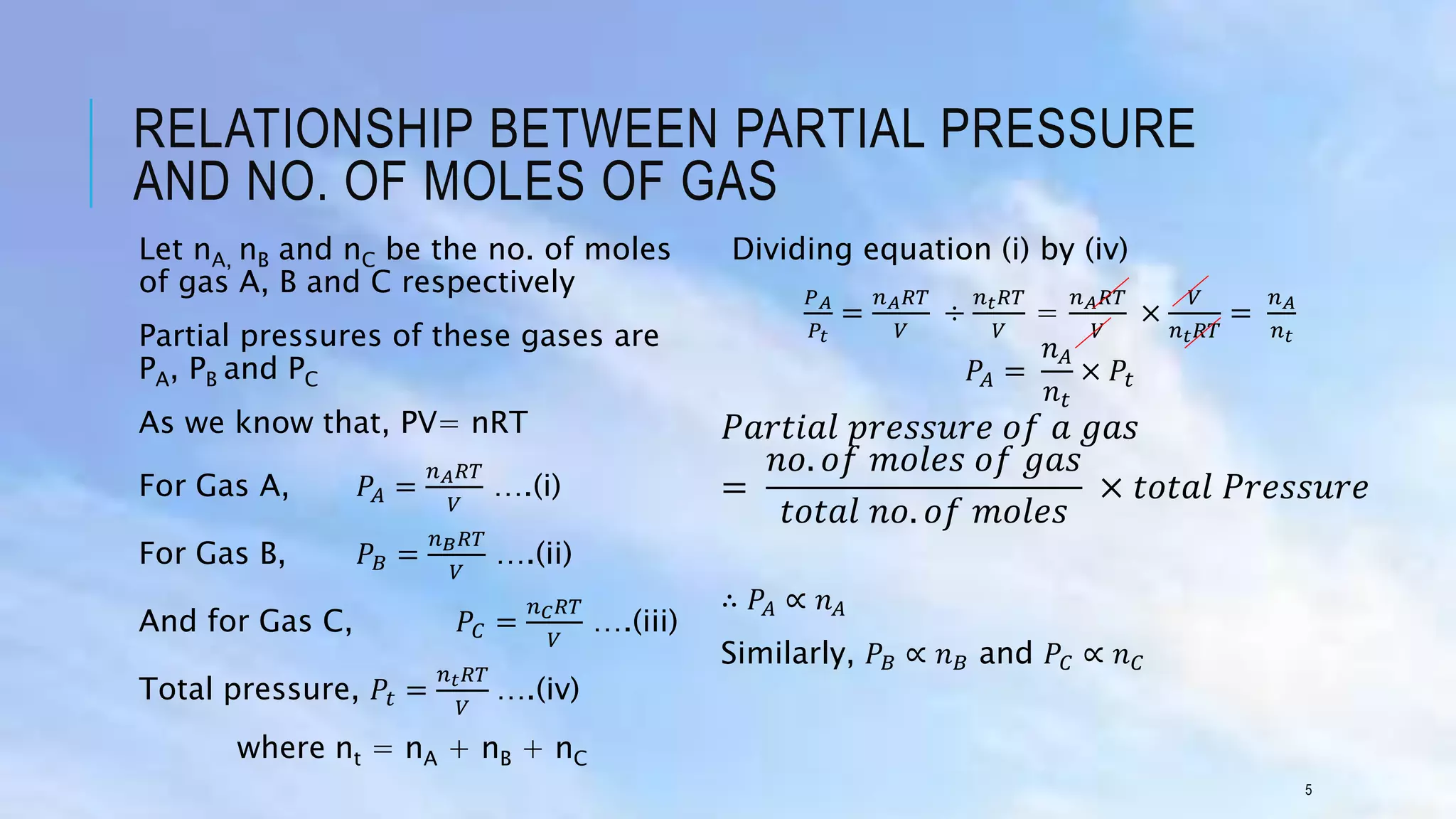 Dalton's Law of Partial Pressure | PPTX