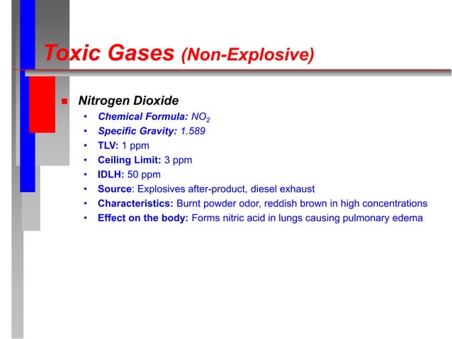 Mine Gases (Gases that are experienced during underground coal mining) | PPT | Lung and ...