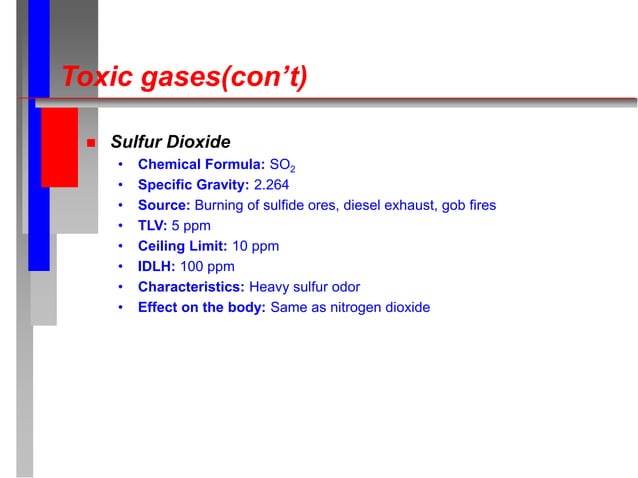 Mine Gases (Gases that are experienced during underground coal mining ...