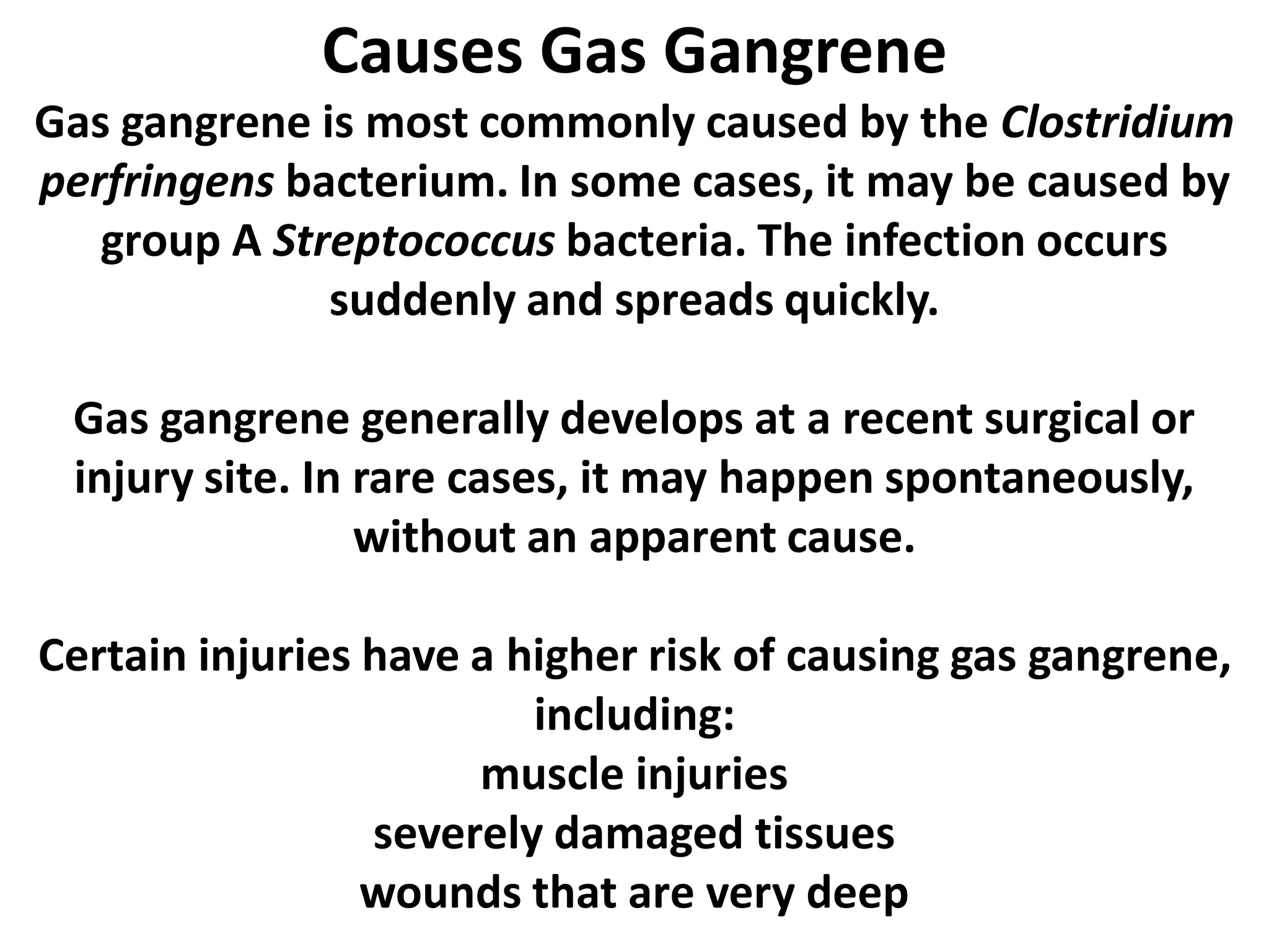Gas gangrene | PDF