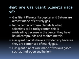 Gas giant planets | PPTX