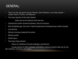 Gas giants powerpoint skylar, tsephell & hanna | PPTX