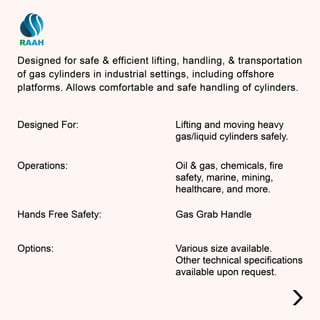 Gas Grab Handle Gas cylinder lifting - RAAH Group Inc | PDF