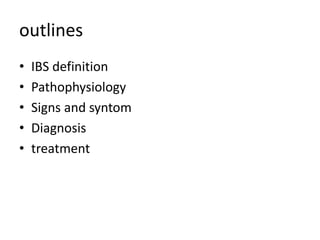 irritable bowel syndrom (IBS) | PPT