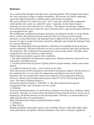 Gas hydrate formation and prevention | PDF
