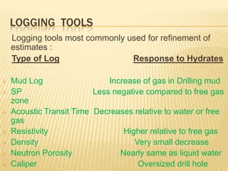 Gas hydrates Anomalies and Identifications | PPTX