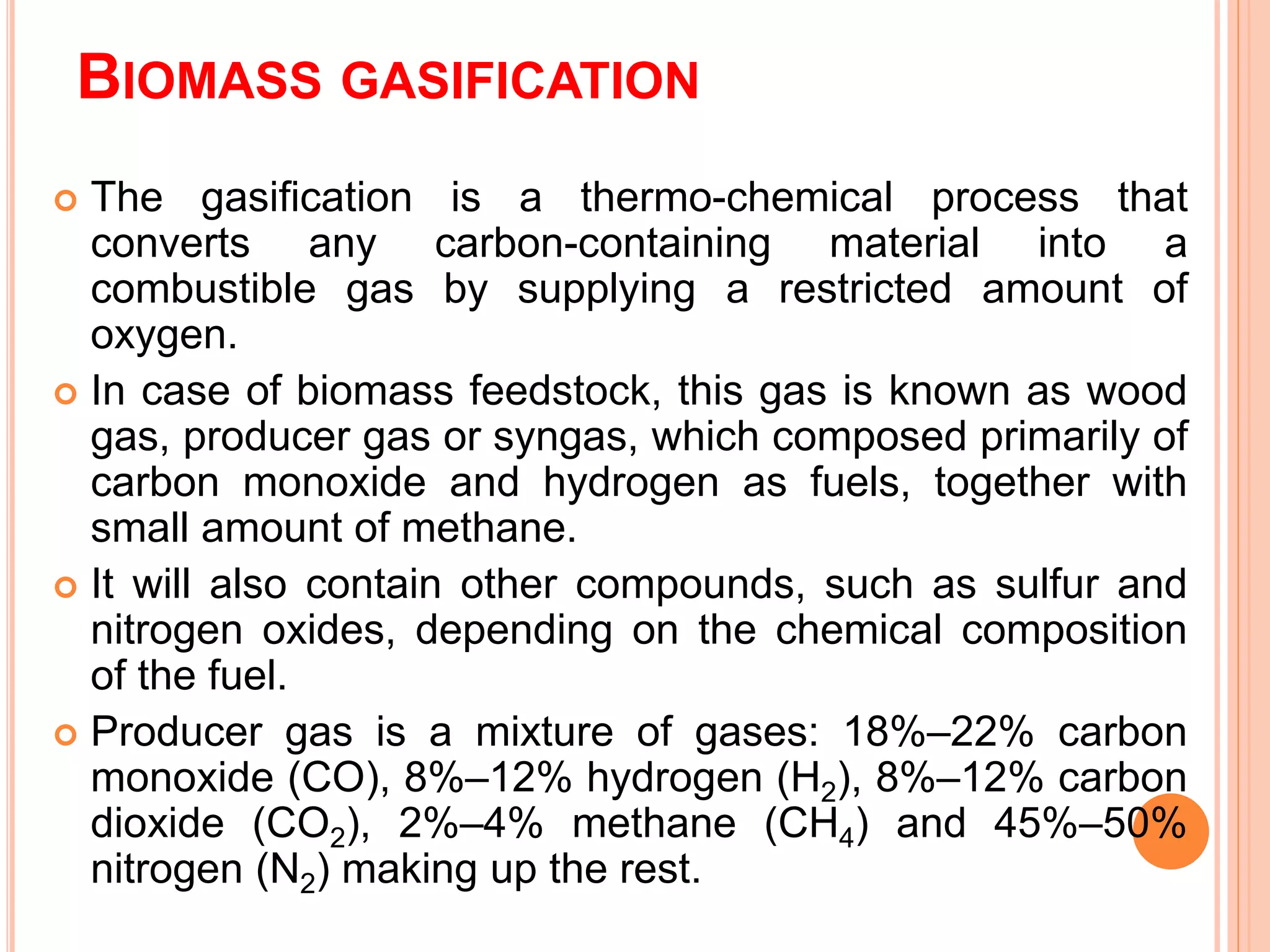 Gasification and types of gasifiers | PPTX
