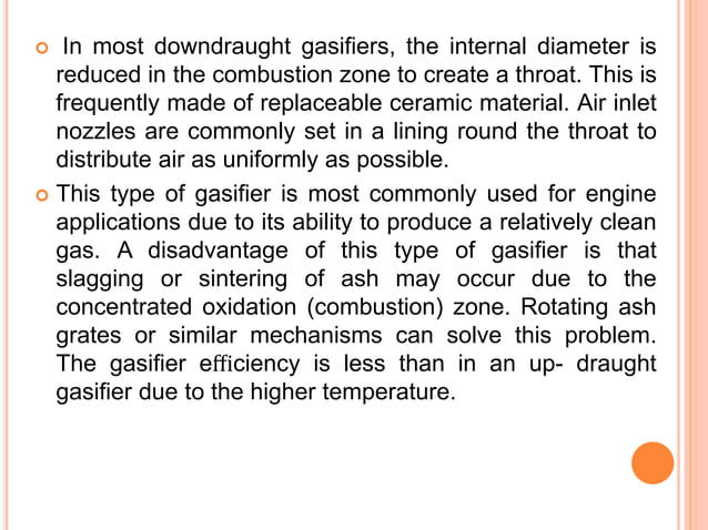Gasification and types of gasifiers | PPTX