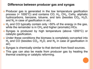 Gasification and types of gasifiers | PPTX