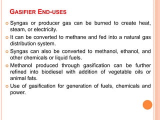 Gasification and types of gasifiers | PPTX