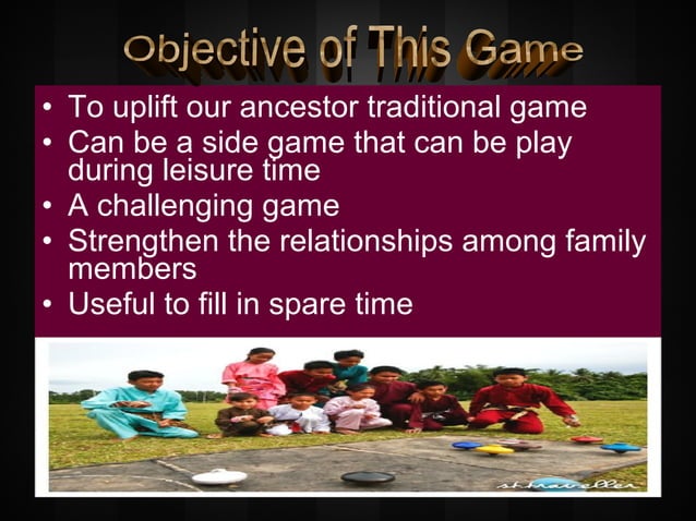 Traditional Game : Gasing | PPT | Family and Relationships