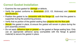 Gaskets, types, construction, and application usage | PPTX