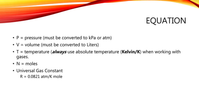 Ideal Gas Laws | PPTX