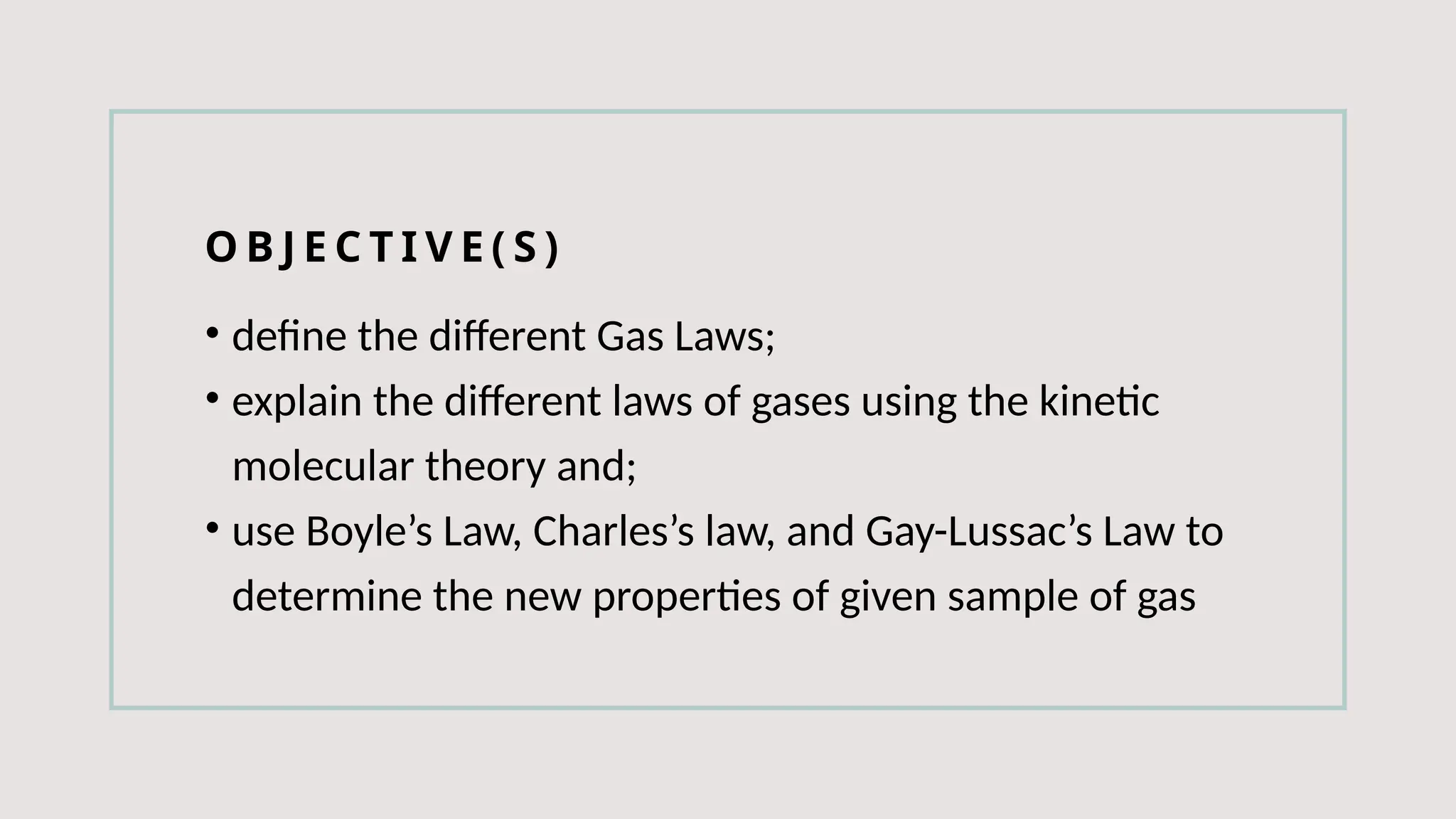 Grade 10 Science - Chemistry - Gas Laws | PPTX
