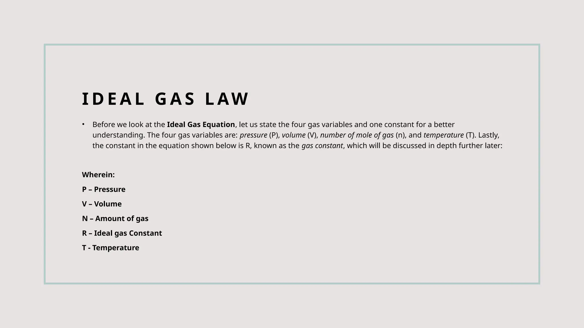 Grade 10 Science - Chemistry - Gas Laws | PPTX