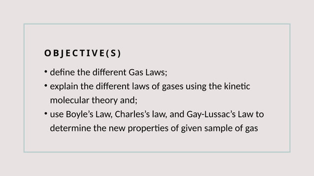 Grade 10 Science - Chemistry - Gas Laws | PPTX