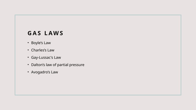 Grade 10 Science - Chemistry - Gas Laws | PPTX