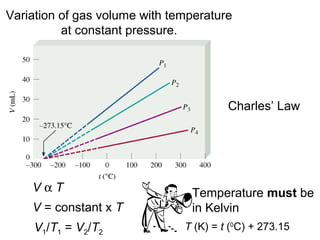 Gas law and partial pressures | PPT