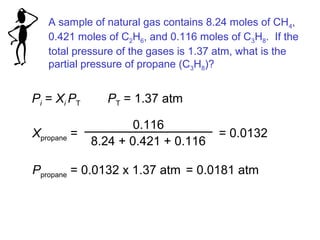 Gas law and partial pressures | PPT