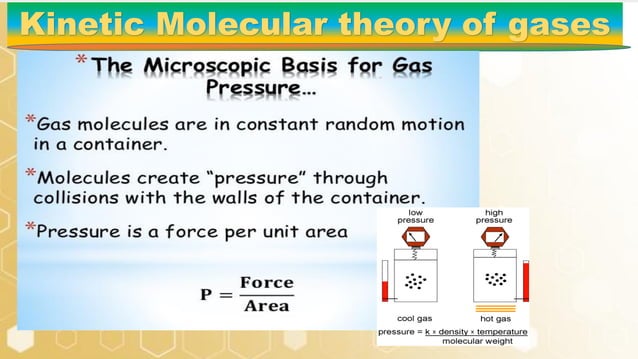 Gas laws & kinetic molecular theory | PDF | Chemistry | Science