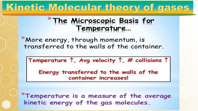 Gas laws & kinetic molecular theory | PDF | Chemistry | Science