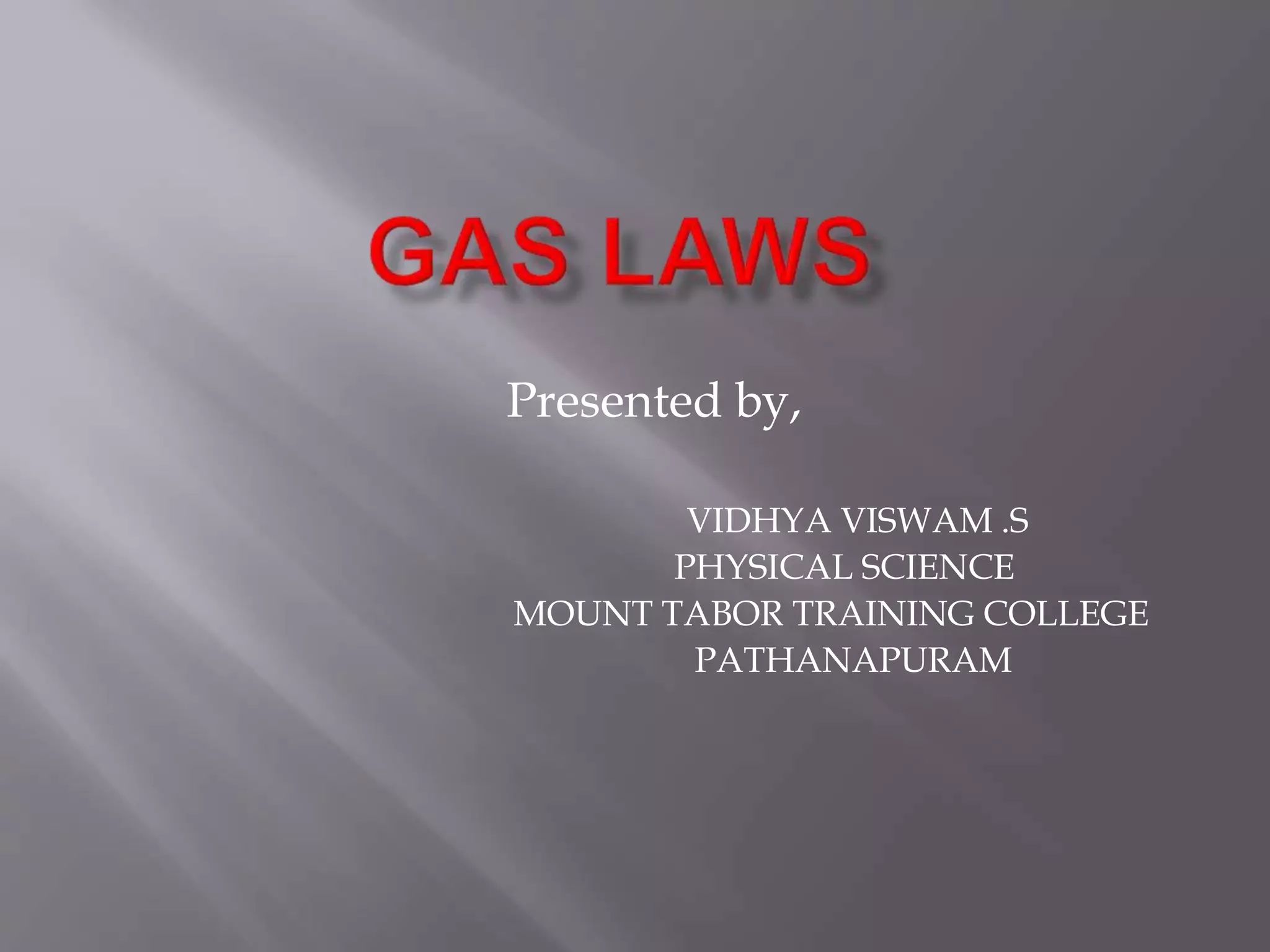 Gas laws ppt latest | PPT