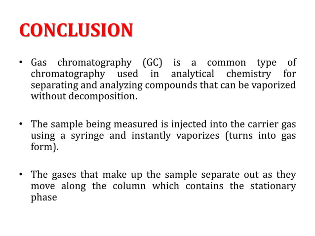 Gas liquid chromatography | PPTX | Chemistry | Science