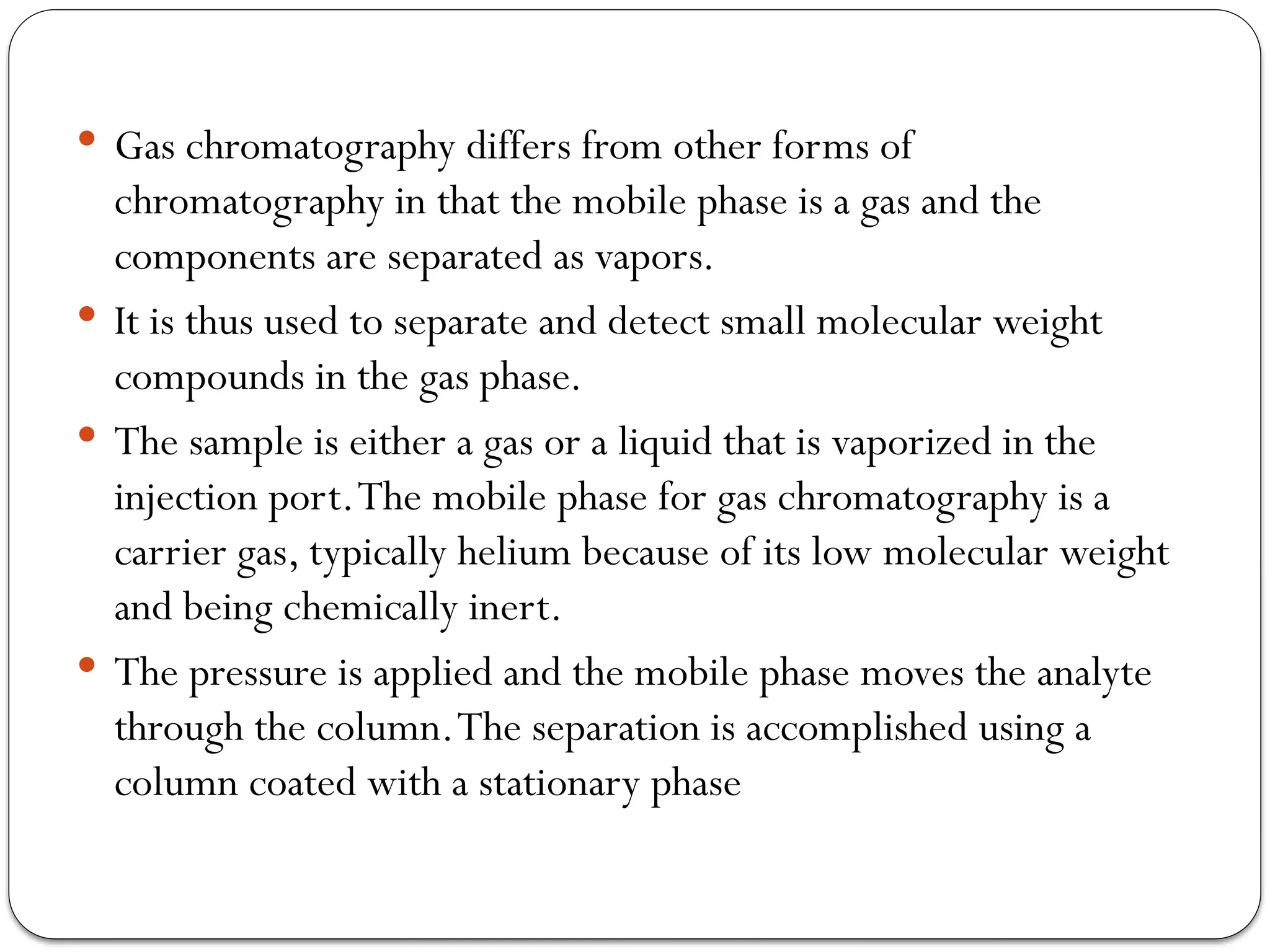 Gas liquid chromatography NOTES BIOINSTRUMENTATION | PPTX