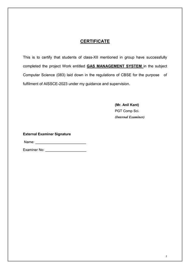 GAS MANAGEMENT SYSTEM.pdf | Operating Systems | Computer Software and ...