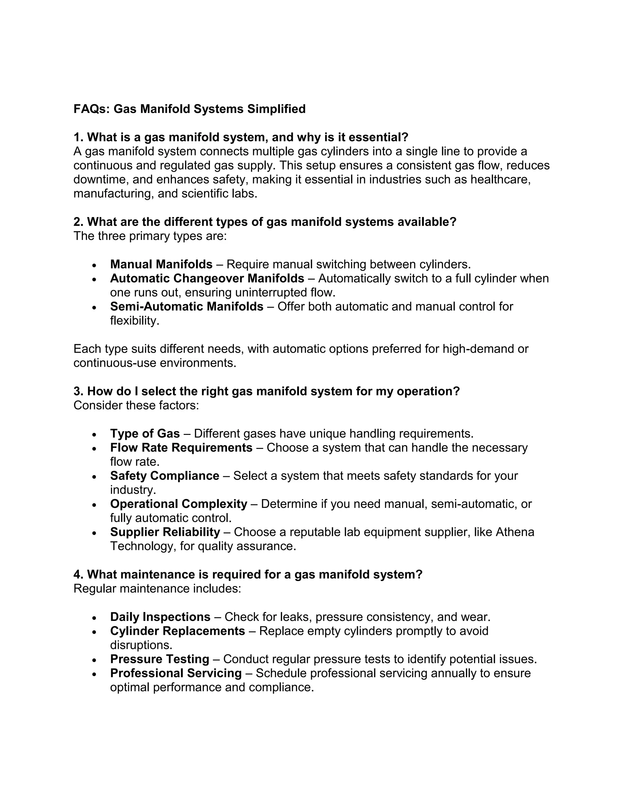 Gas Manifold Systems: Your Simple Guide to Efficiency | PDF