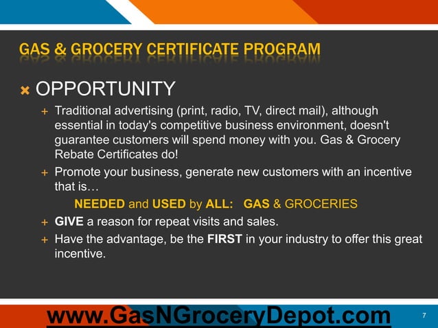 Grocery Certificate Incentives | PPTX