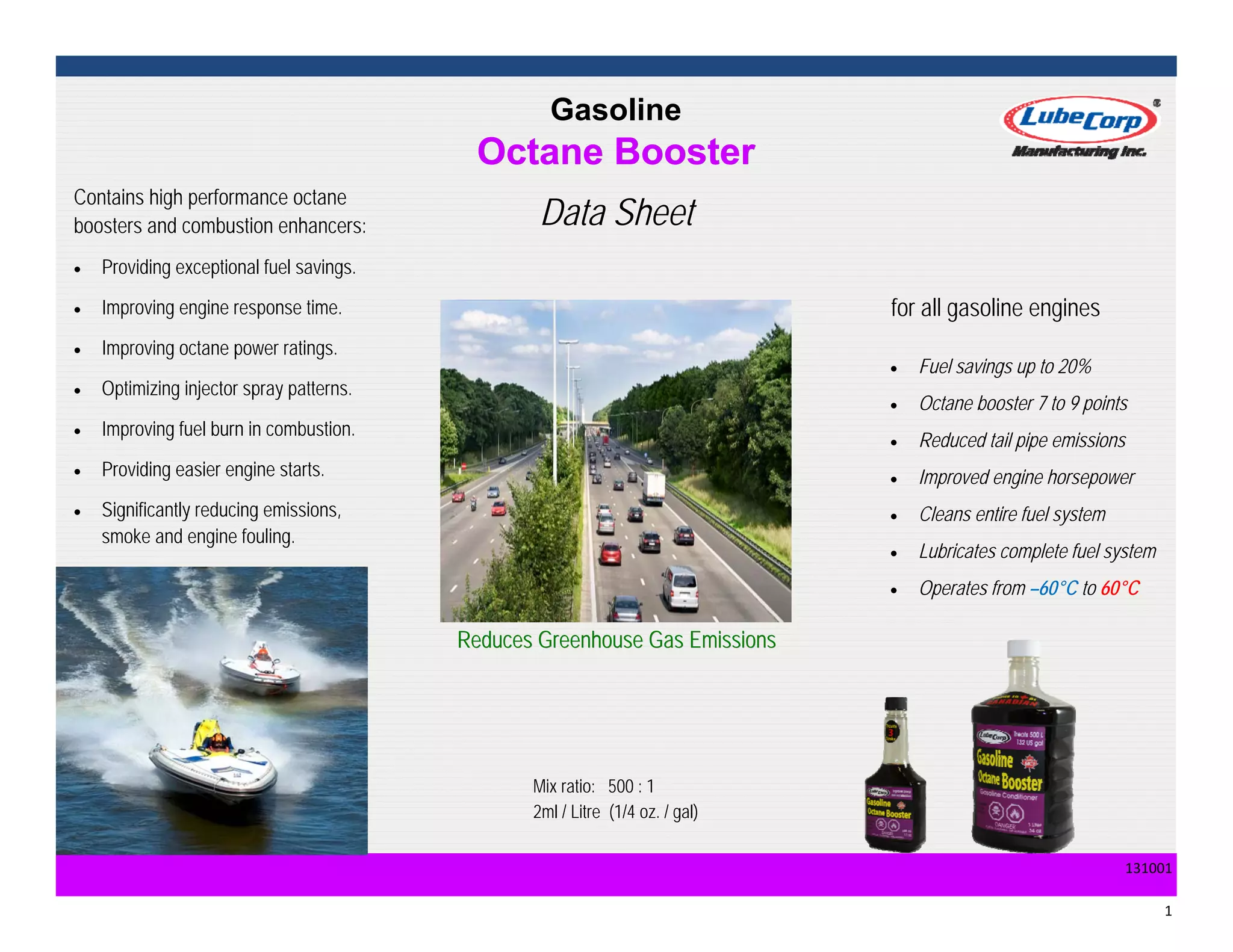 Gas Octane Booster Data Sheet | PPT