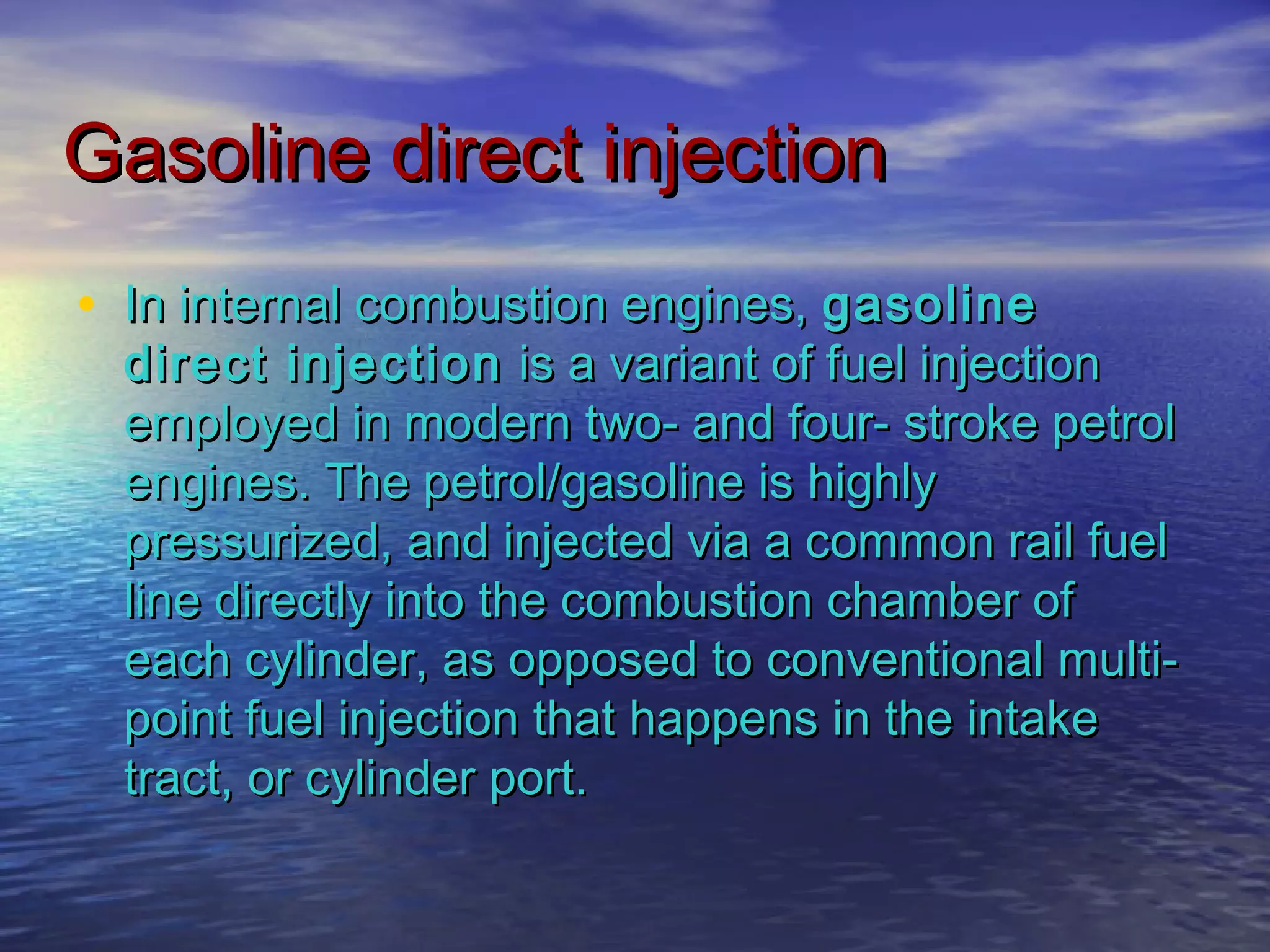 Gasoline electronic fuel injection systems | PPT