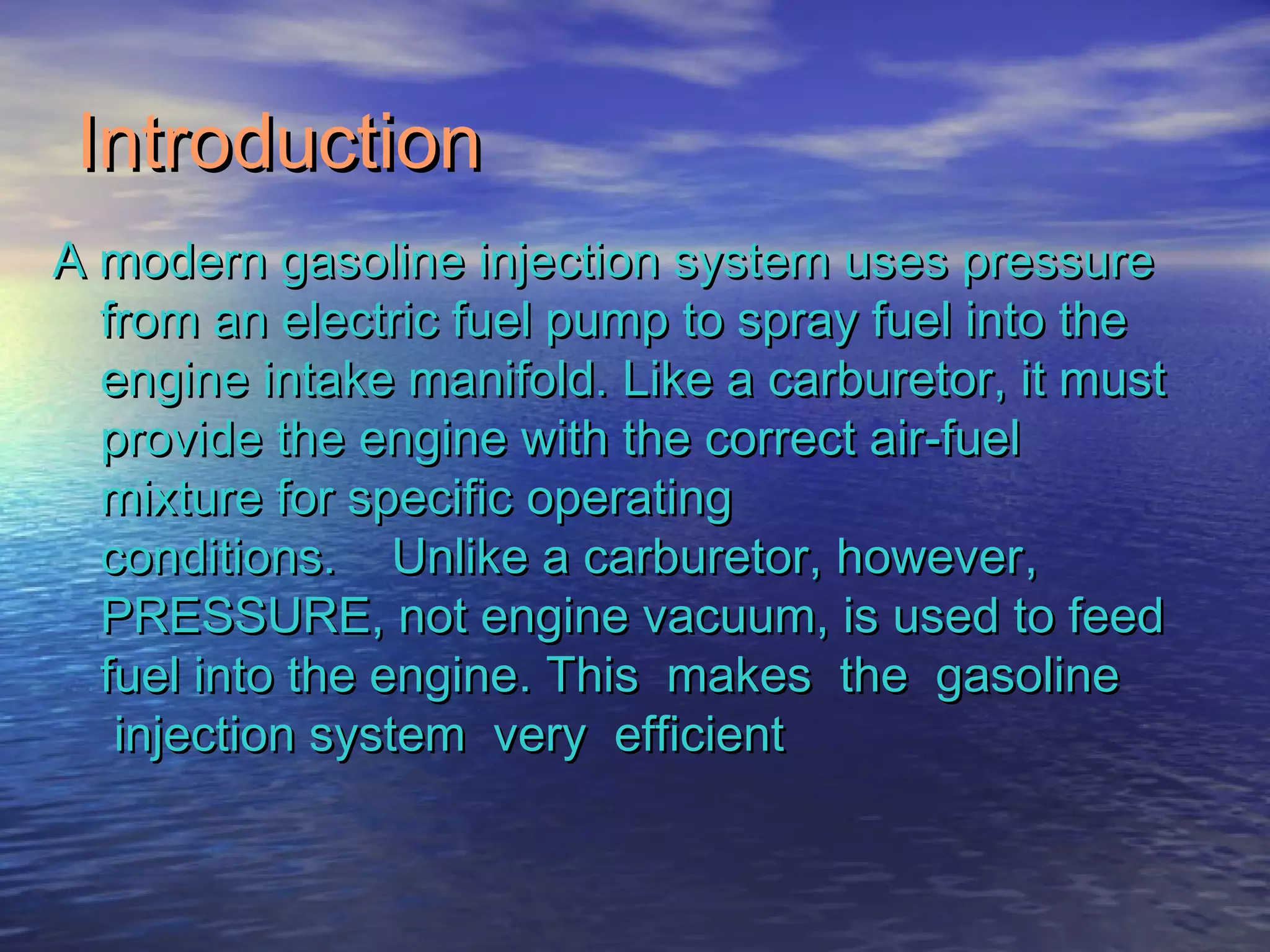 Gasoline electronic fuel injection systems | PPT