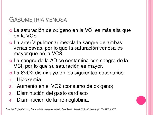 Gasometría arterial y venosa
