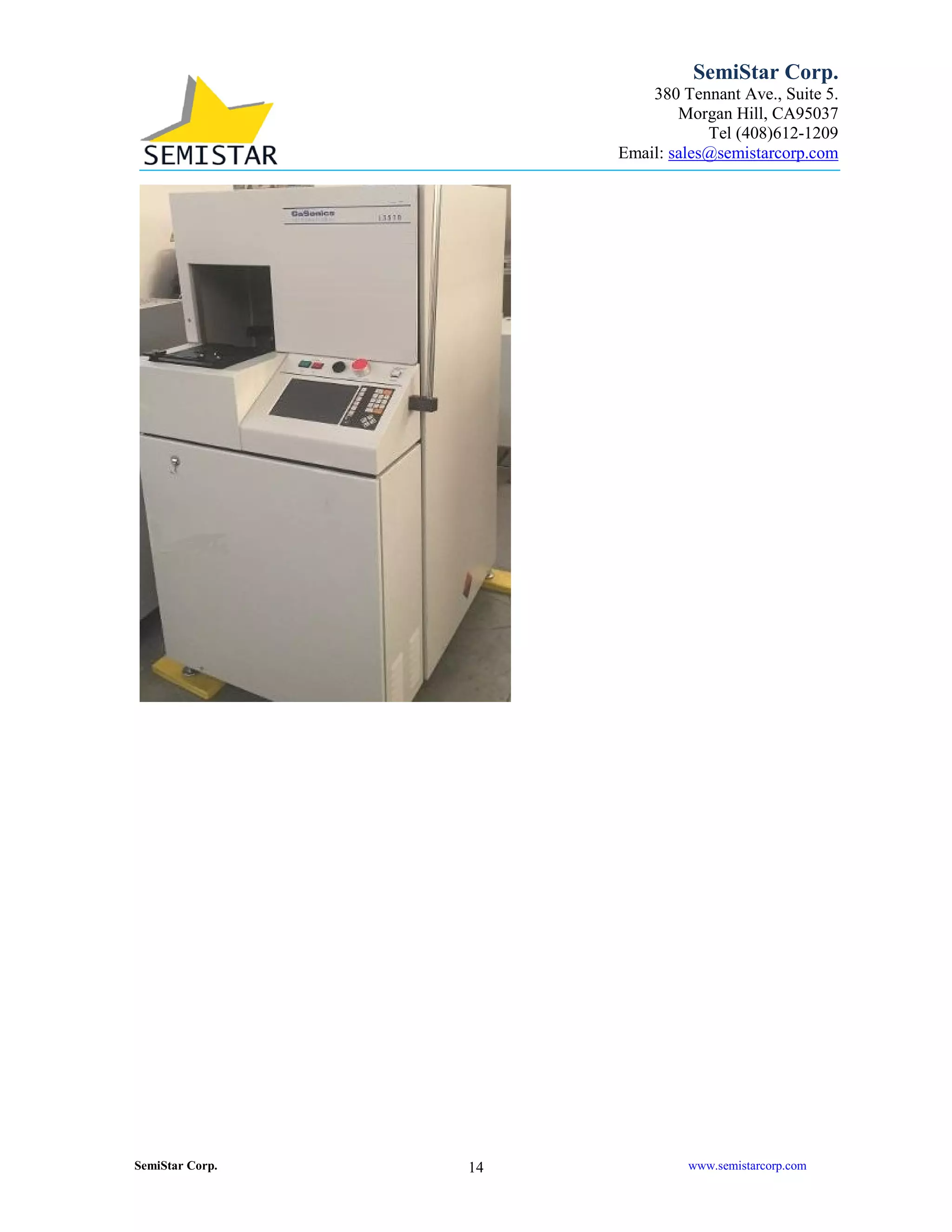 Gasonics l3510 plasma asher plasma descum semiconductor process ...