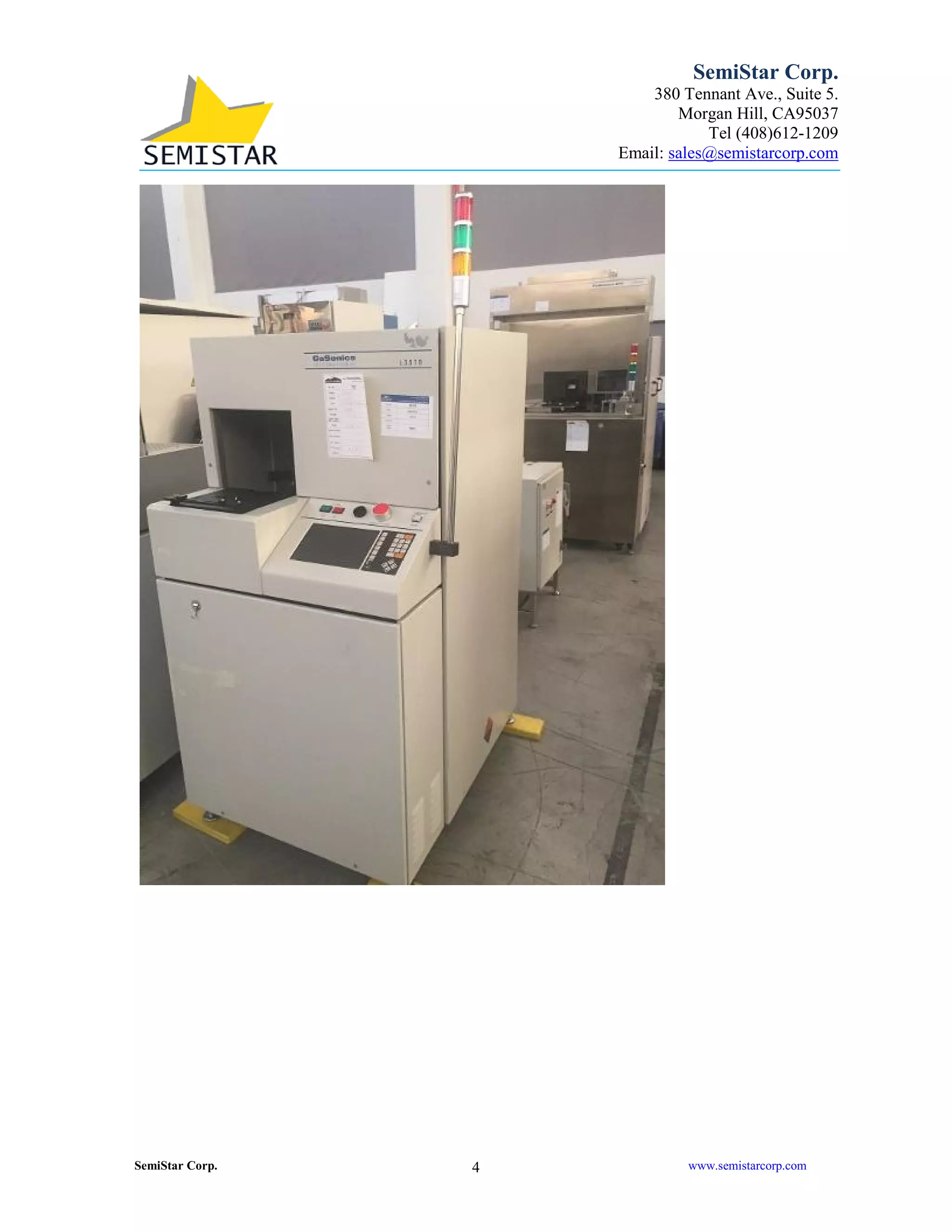 Gasonics l3510 plasma asher plasma descum semiconductor process ...