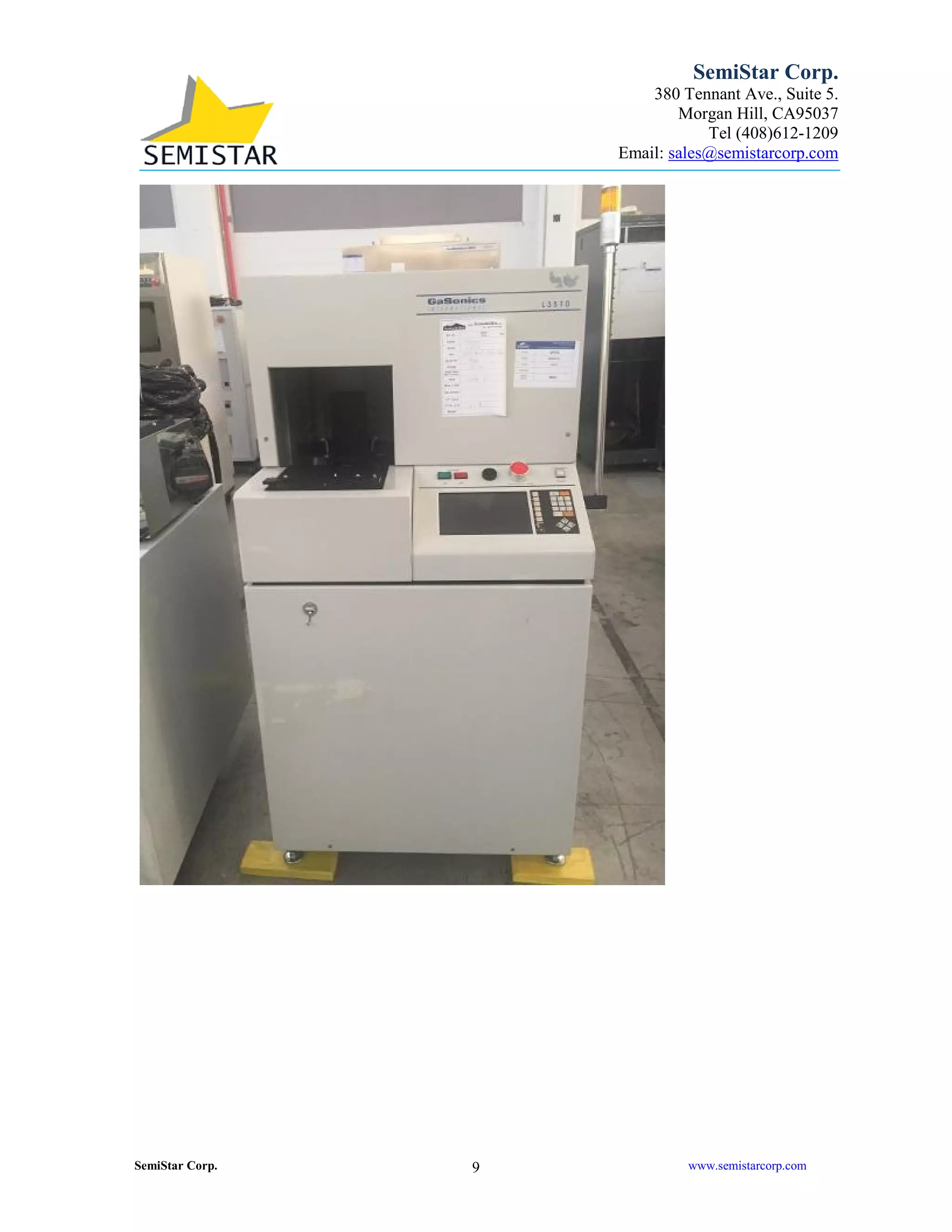 Gasonics l3510 plasma asher plasma descum semiconductor process ...