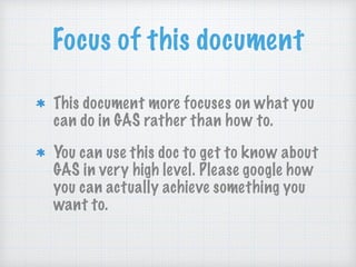 Google Apps Script Overview | PDF