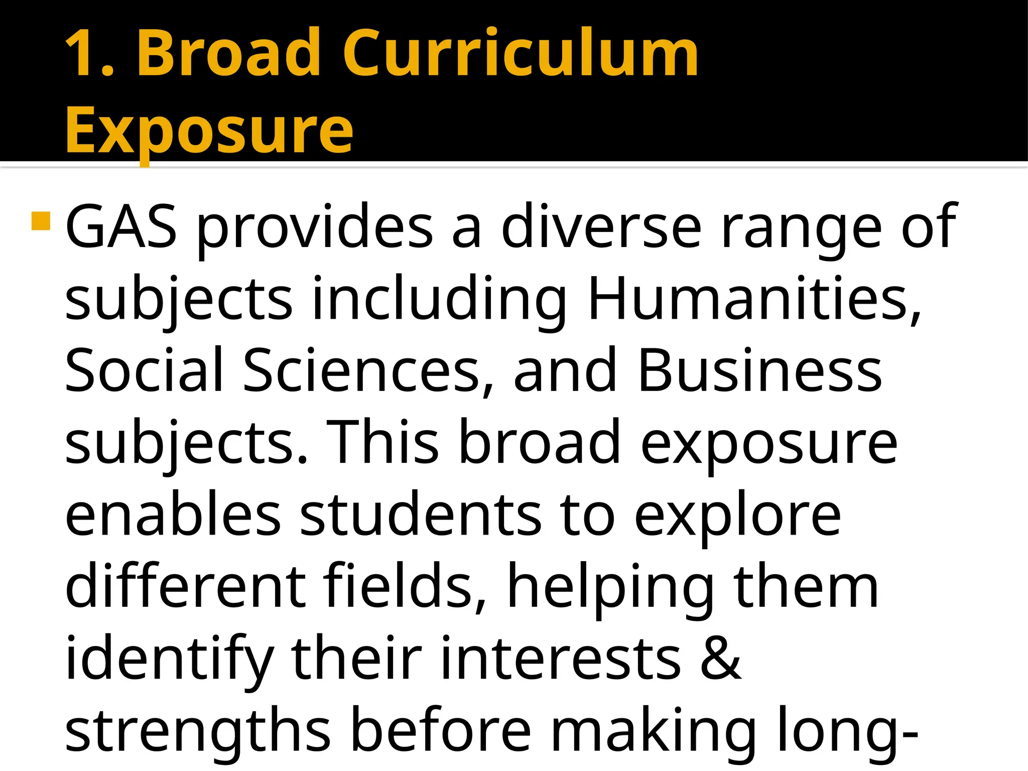 GAS Overview Senior High School General Academic Strand | PPTX