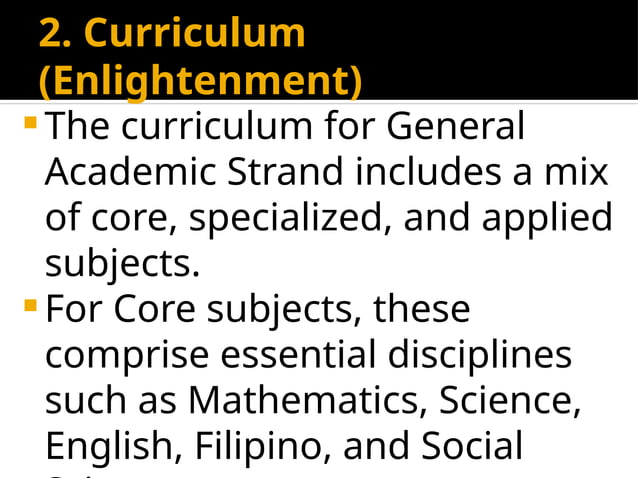 GAS Overview Senior High School General Academic Strand | PPTX