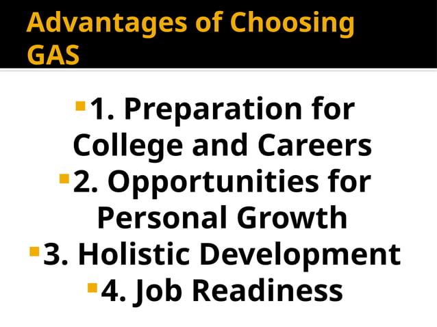 GAS Overview Senior High School General Academic Strand | PPTX