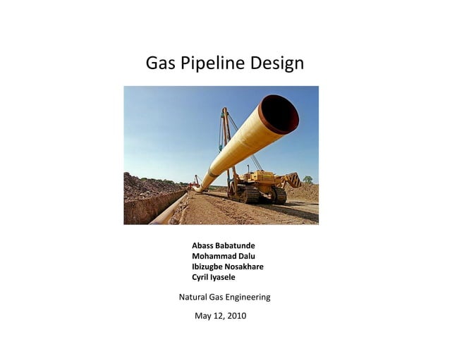 Gas Pipeline Design Ppt 