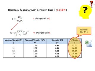 Gas Plant Separator Design | PDF